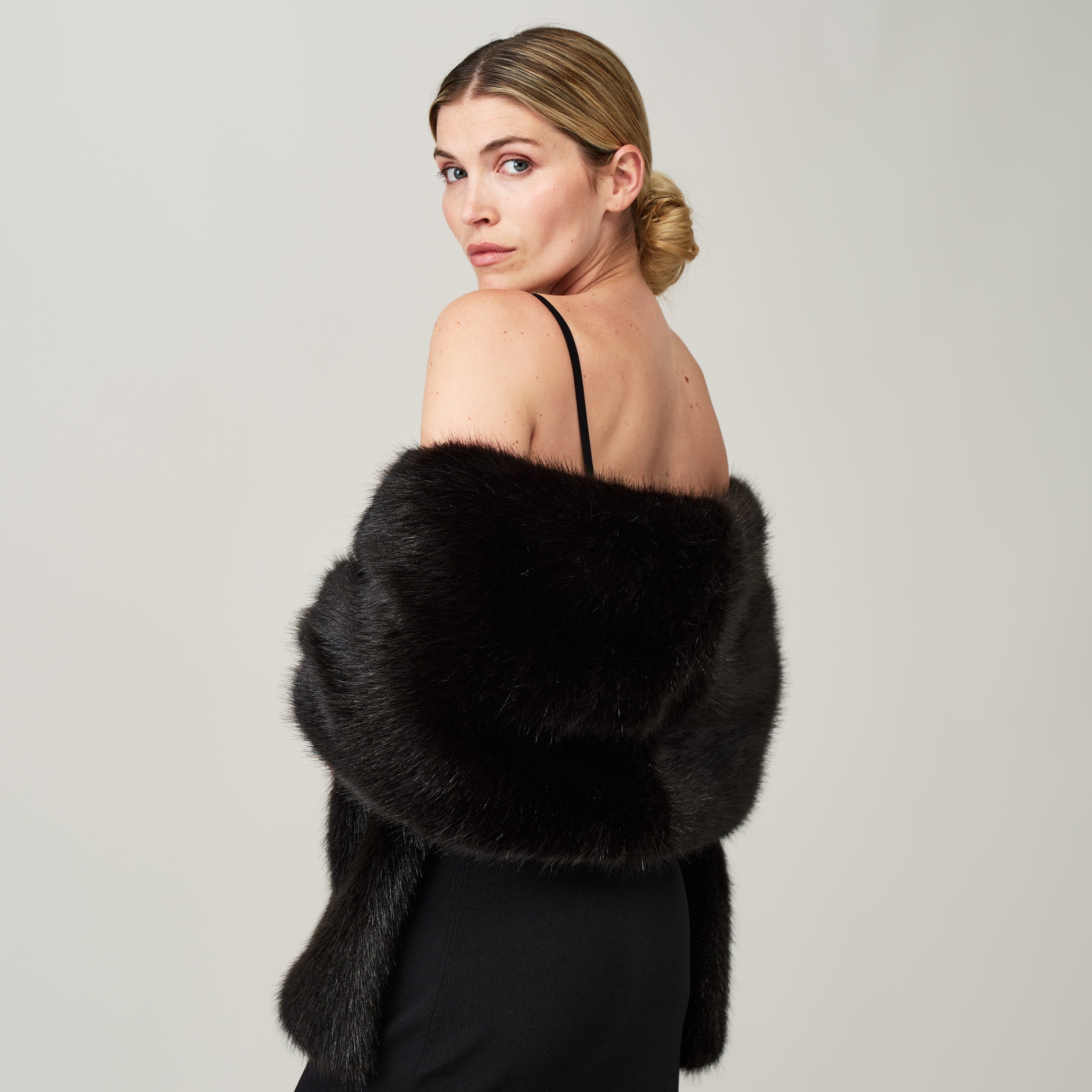 Faux fur stole cover up by Helen Moore